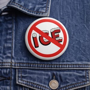 NO ICE - Anti-ice Pin, Anti Donald Trump, Not My President, Resistance ...