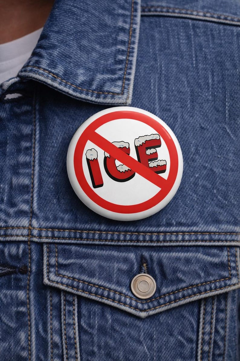 NO ICE - Anti-ice Pin, Anti Donald Trump, Not My President, Resistance ...
