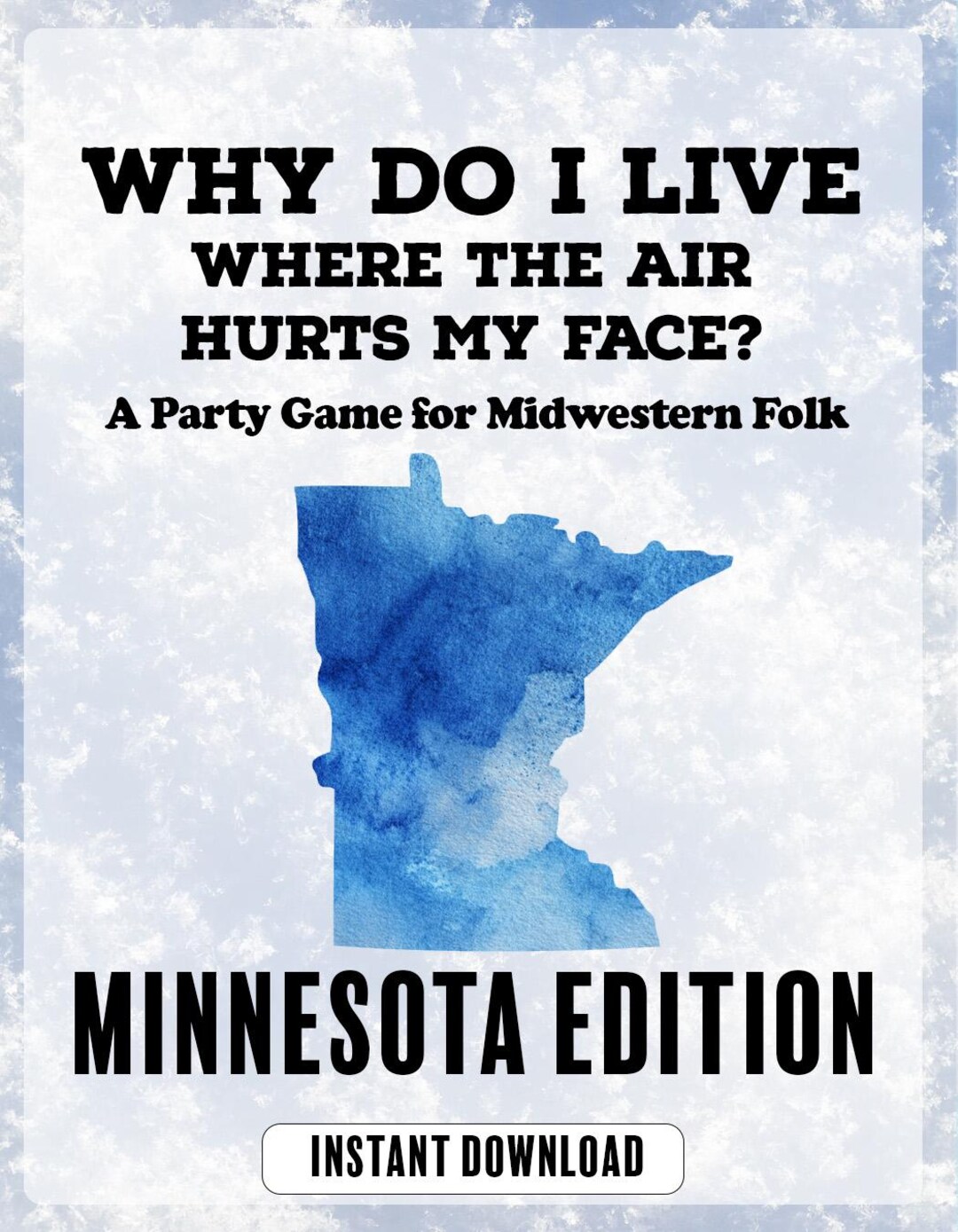 Minnesota Humor Midwest Party Game Printable Holiday Icebreaker - Etsy
