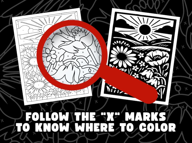 Serene Landscapes Monochrome Coloring Book Pages, 30 Printable One ...