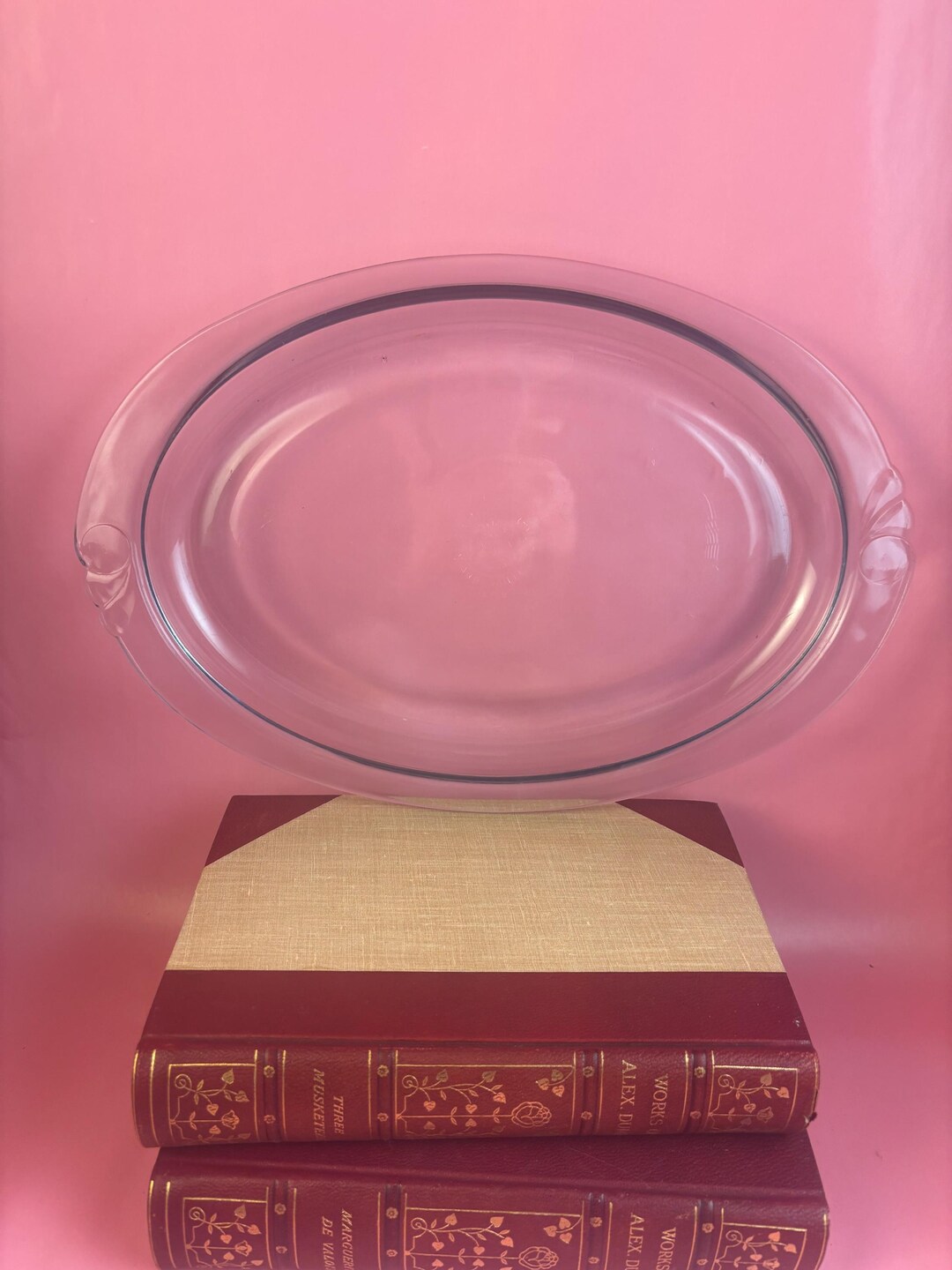 Pyrex Clear Blue Glass Oval Oven Safe Platter - Baking Dish - Etsy