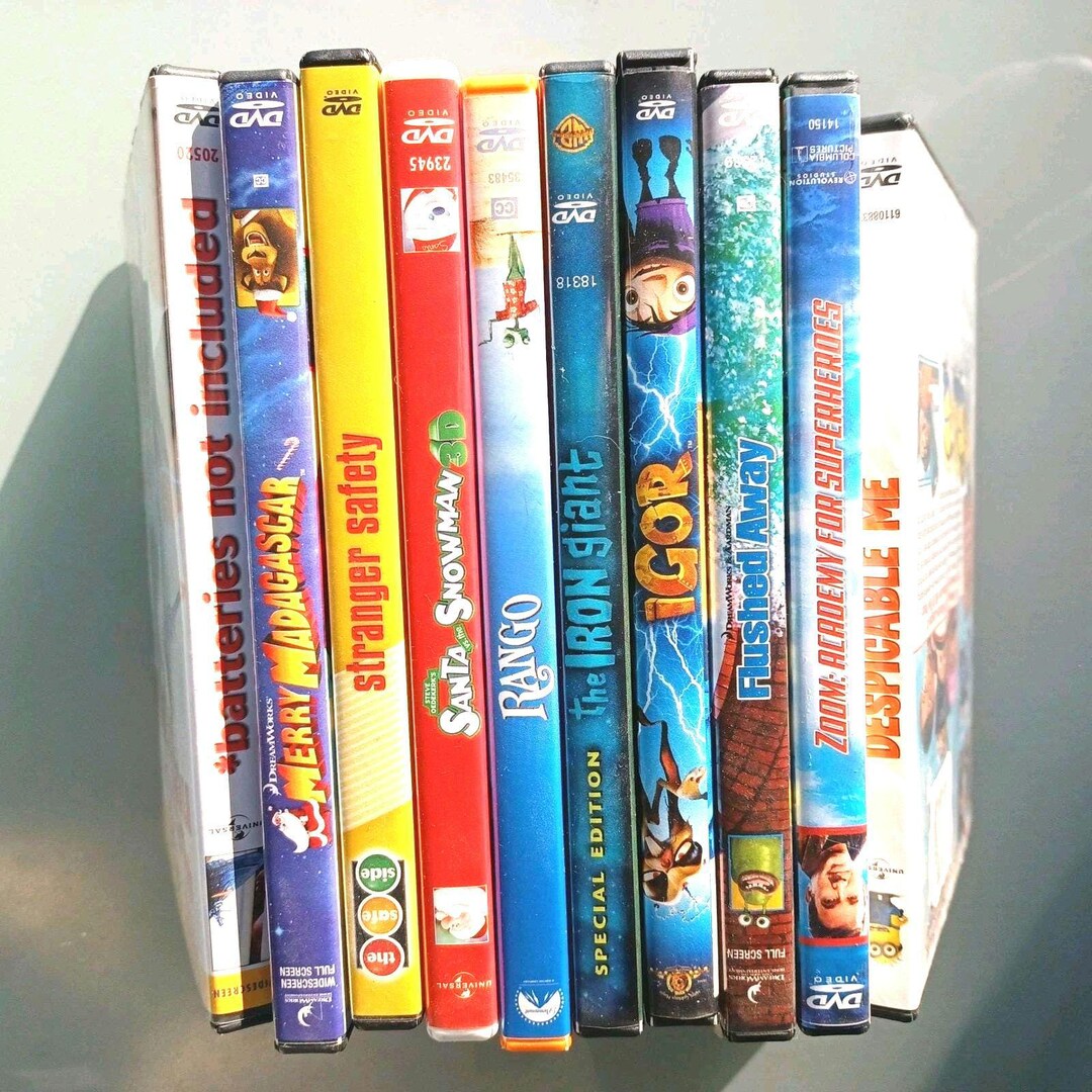 Animated Movie DVD Bundle 10 Films Fun Family Entertainment - Etsy