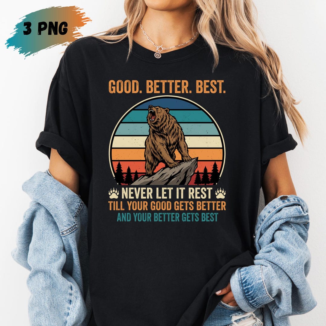 Bear Quote Art PNG: Motivational Design (digital Download) - Etsy