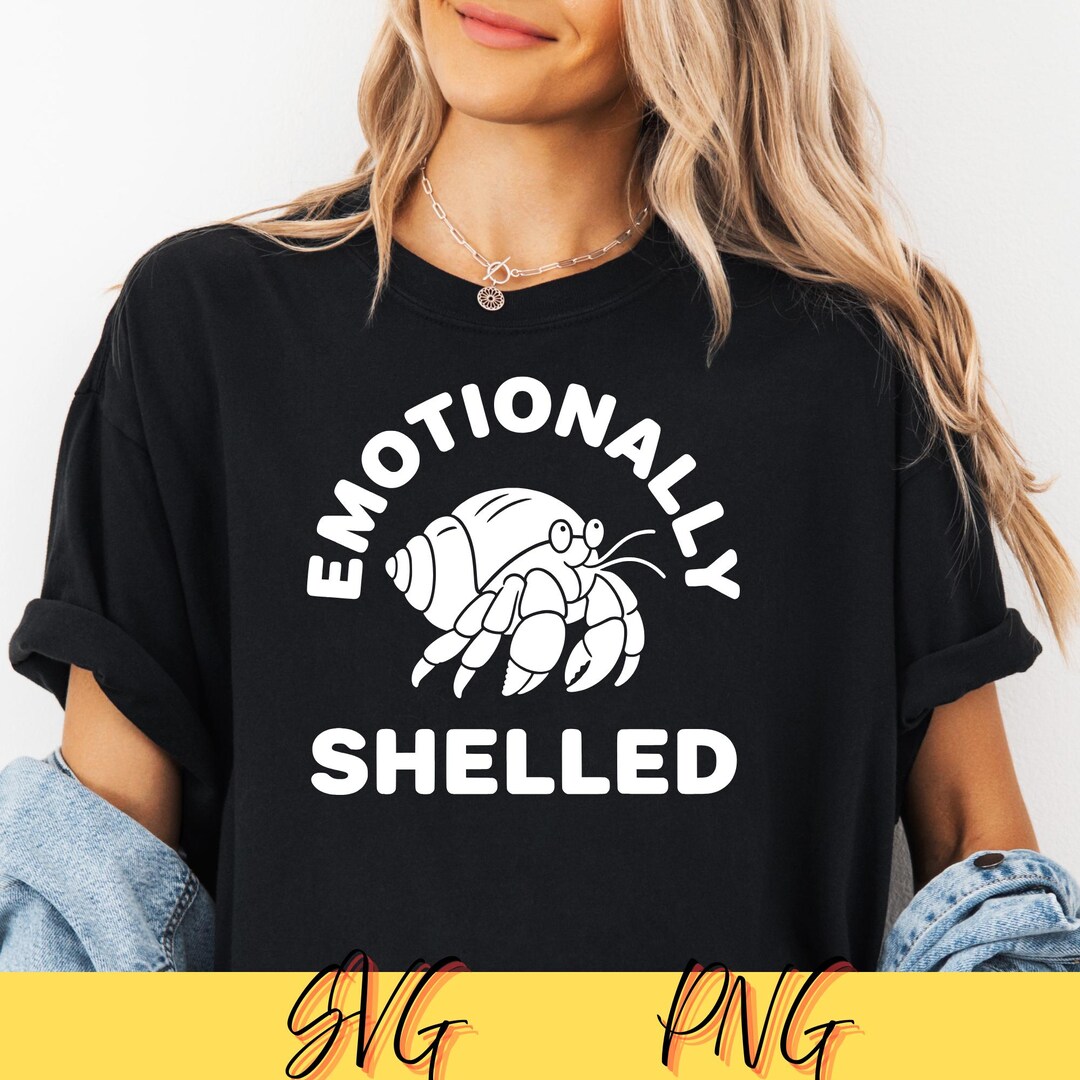 Funny Hermit Crab Clipart: Emotionally Shelled PNG SVG (digital ...