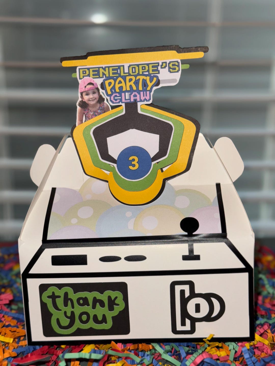 Custom Claw Machine Party Favor Box – Personalize Theme Colors, Photo ...