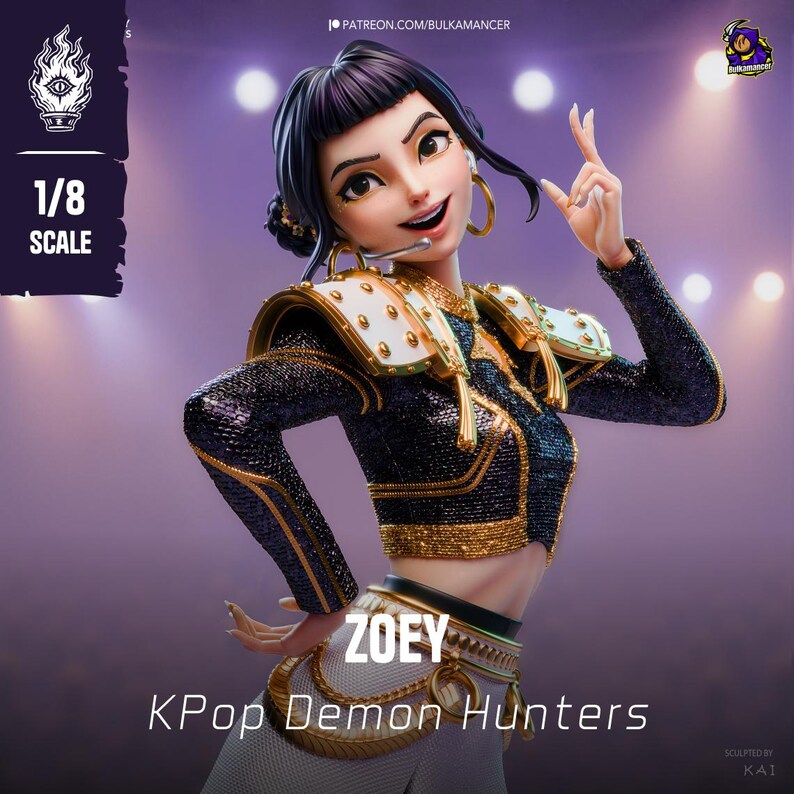 Zoey | Kpop Demon Hunters | 3D Printed Resin Figurine | Ready for ...