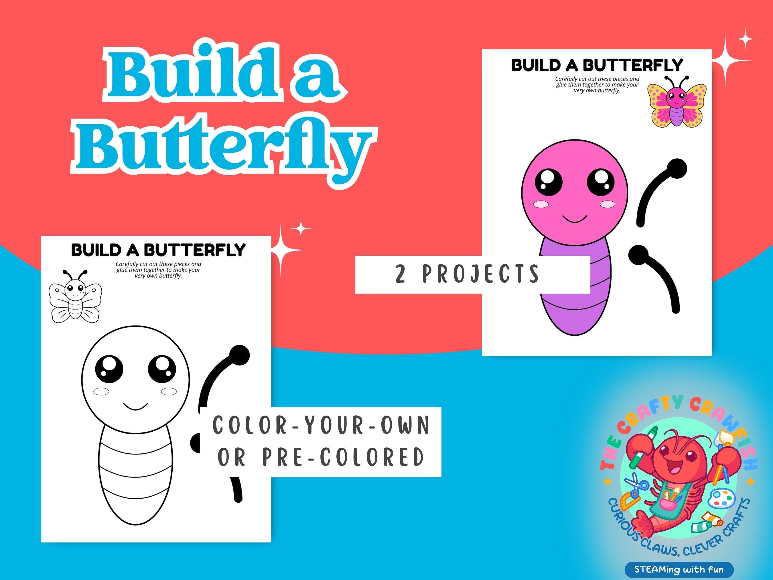 Butterfly Craft Printable, Cut and Paste Activity, Preschool PDF for ...