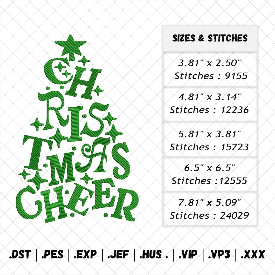 Christmas Tree Embroidery Designs, Christmas Tree Embroidery, Christmas ...