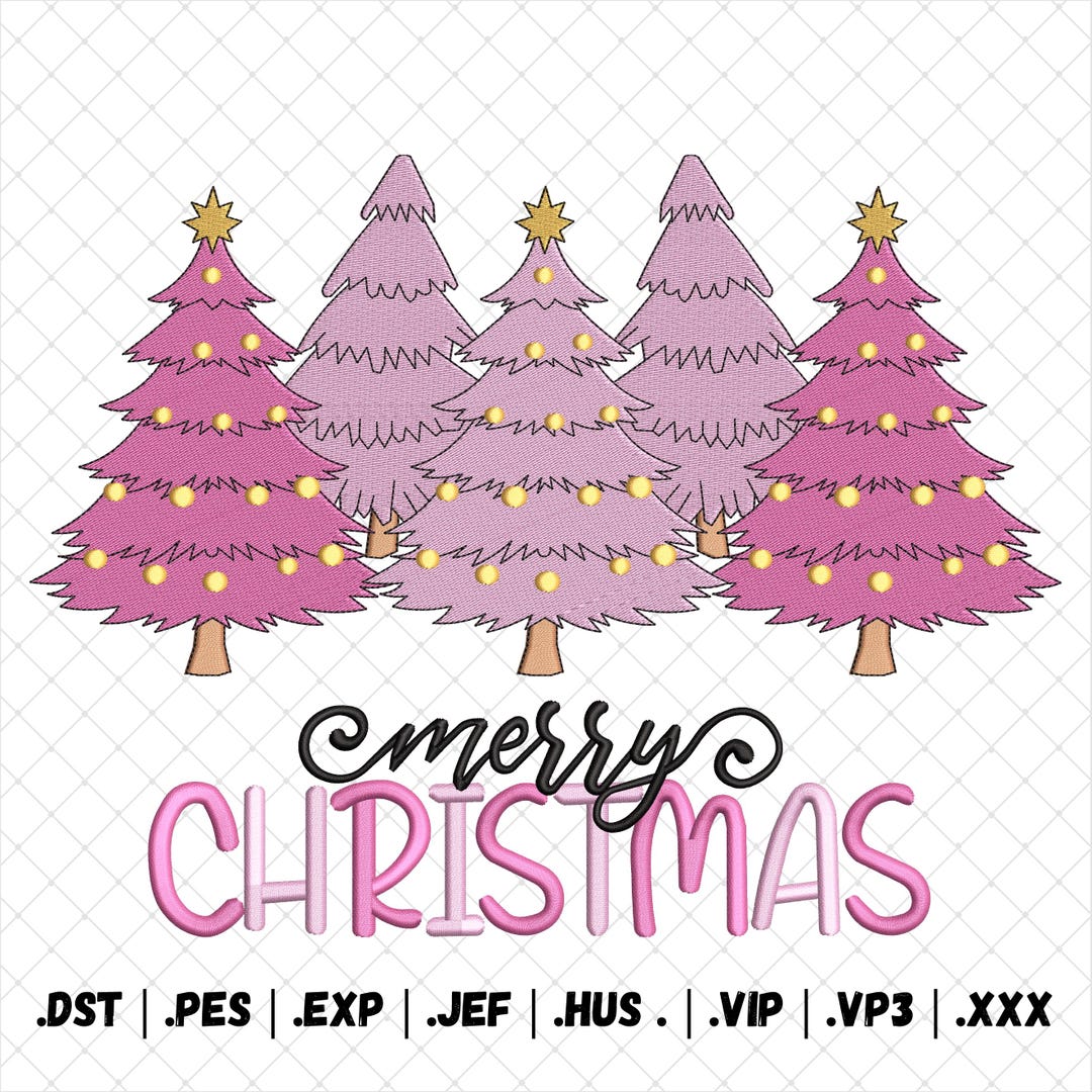 Christmas Tree Embroidery Designs, Merry Christmas Tree Embroidery ...