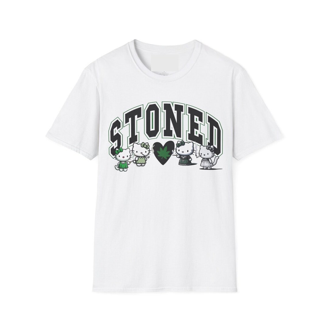 Stoned Cats T-shirt Cute Kawaii Cat Lovers 420 Gifts for Women Cute ...