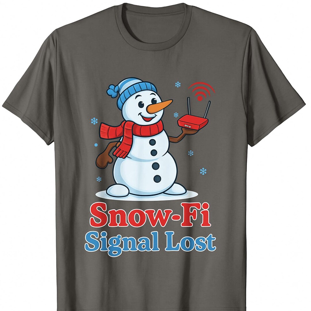 PNG Funny Snowman Snow-fi Signal Lost Digital Design, Christmas Wifi ...