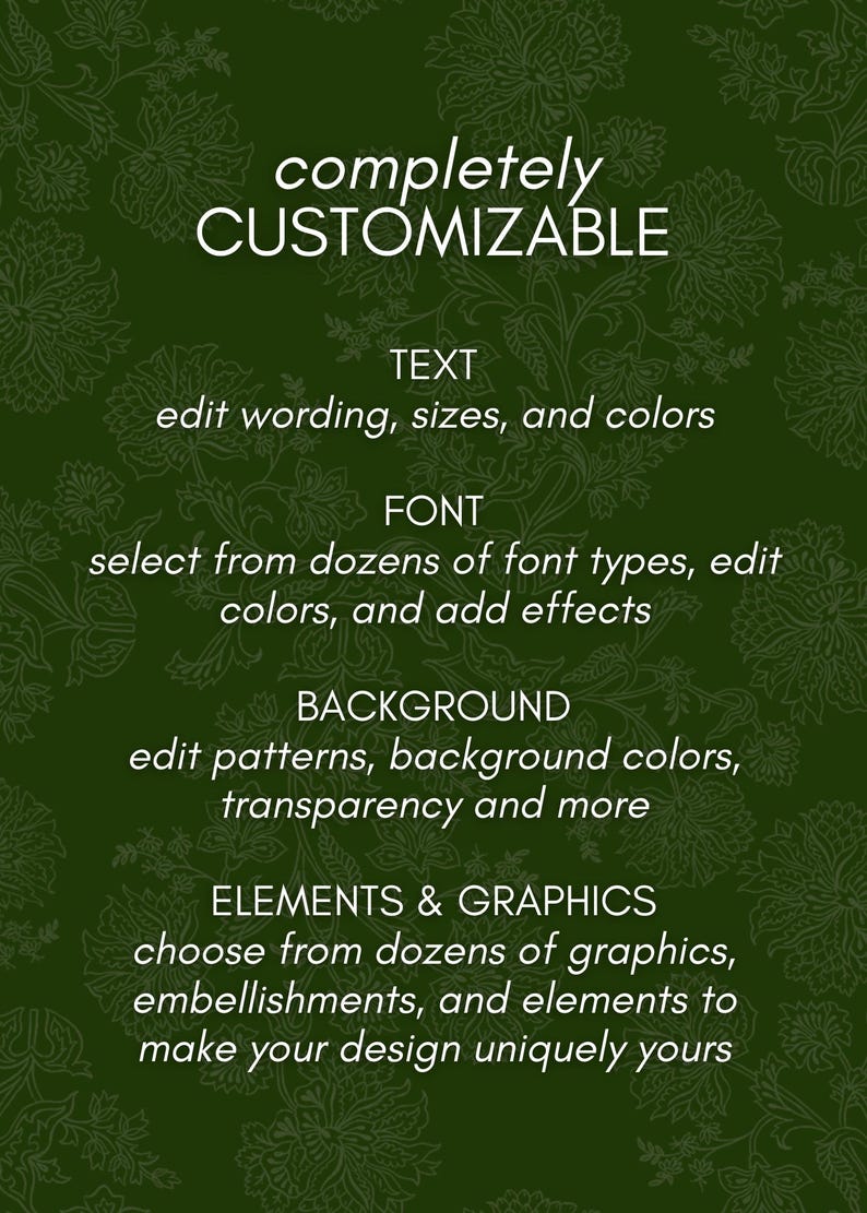 Editable Wedding Bar Sign Template: Customizable Signature Drink Sign ...