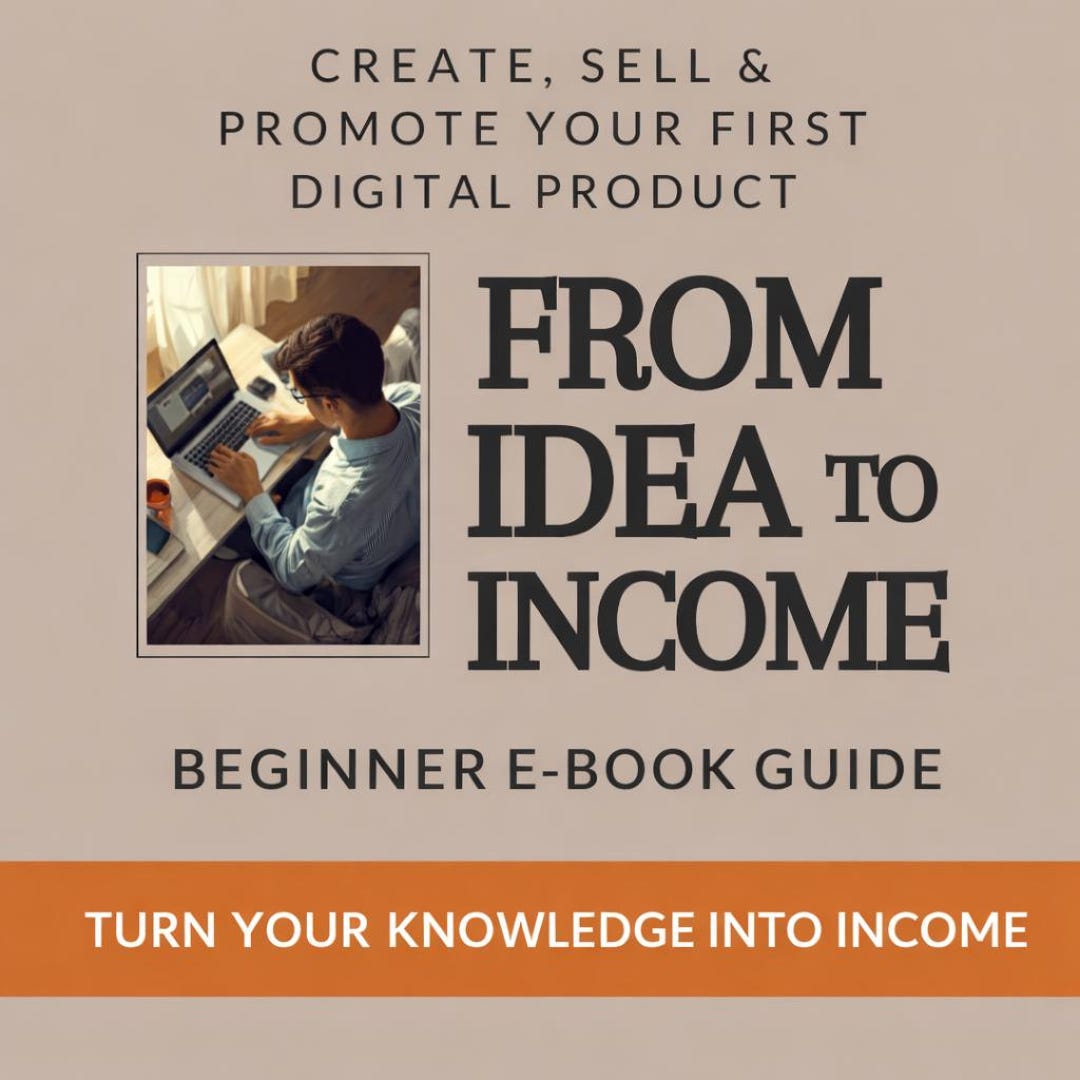 Digital Product E-book Guide | Beginner Side Income Blueprint (PDF ...