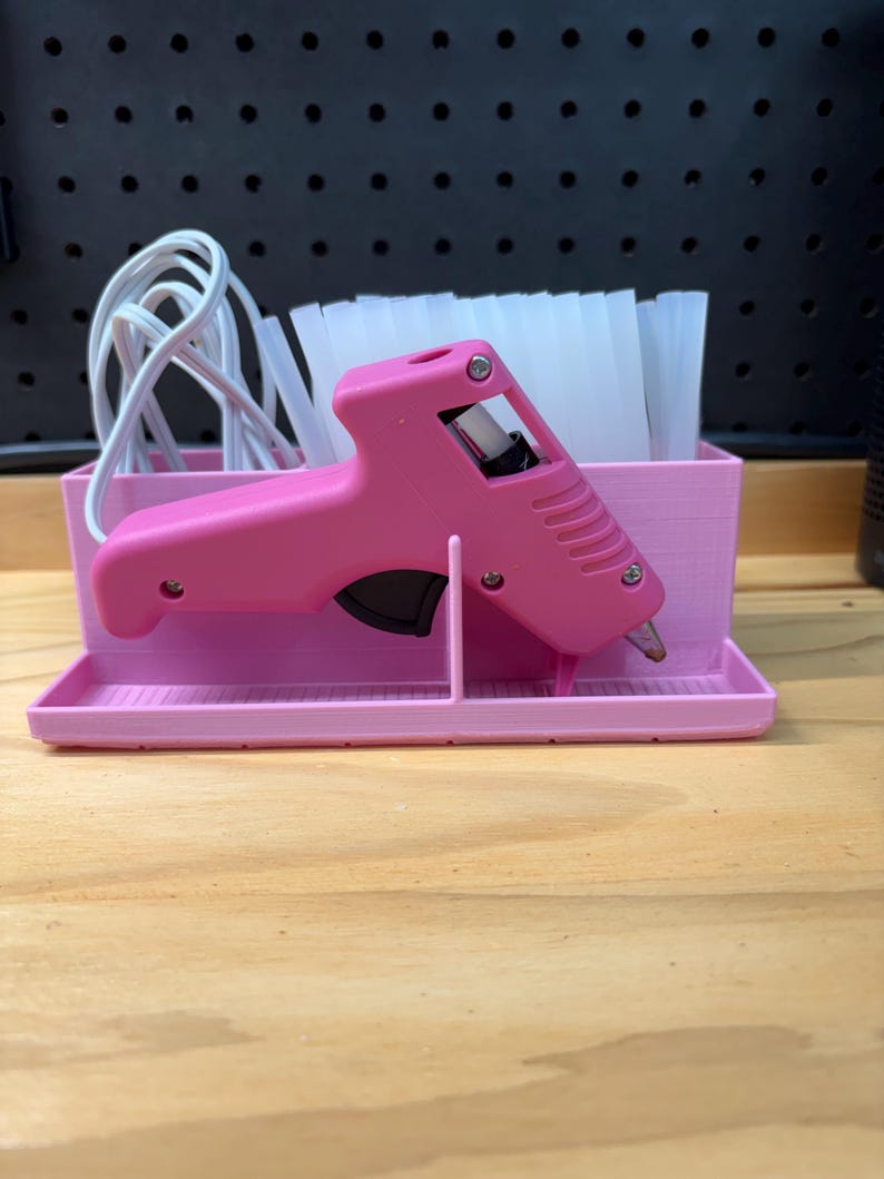 Mini Hot Glue Gun Station | 3D Printed Craft Organizer With Drip Tray ...