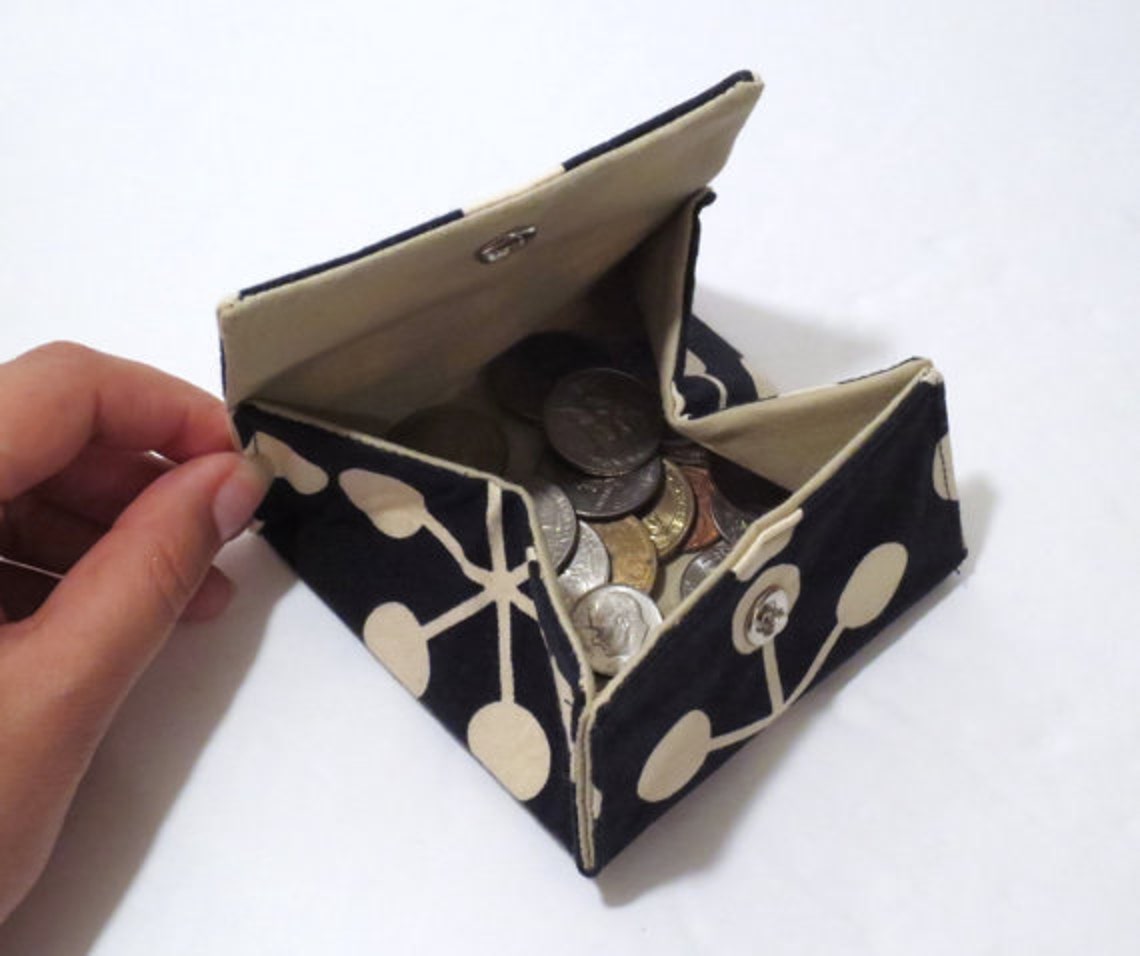 PDF Sewing Pattern Folding Coin Pouch Coin Purse Wallet - Etsy