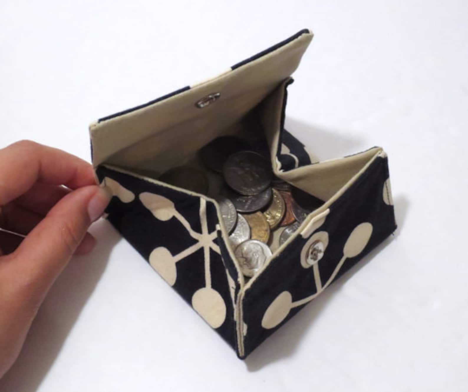 PDF Sewing Pattern, Folding Coin Pouch, Coin Purse, Wallet, Change ...