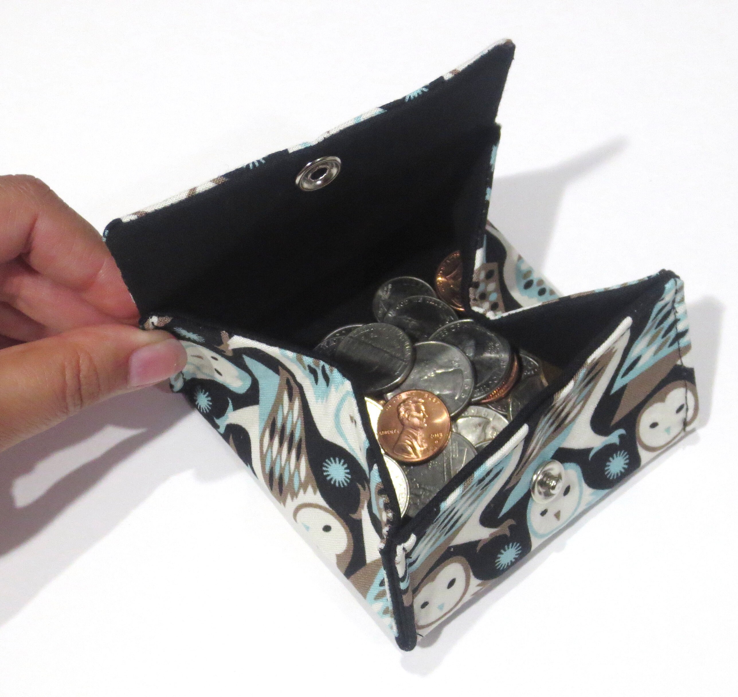 PDF Sewing Pattern, Folding Coin Purse, Coin Pouch, Wallet, Change ...