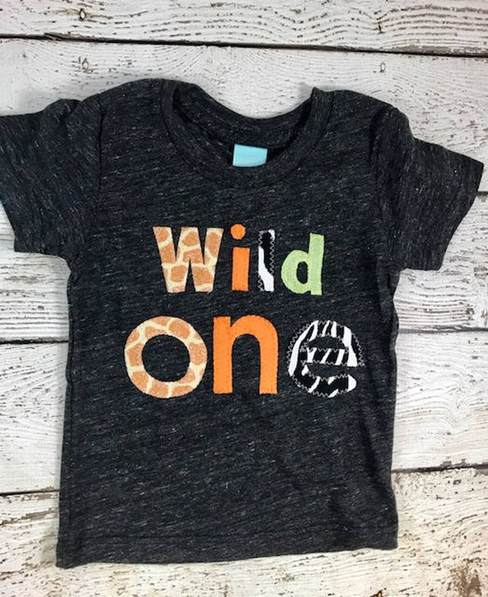 Wild One Outfit First Birthday Shirt Wild 1 Animal Print - Etsy