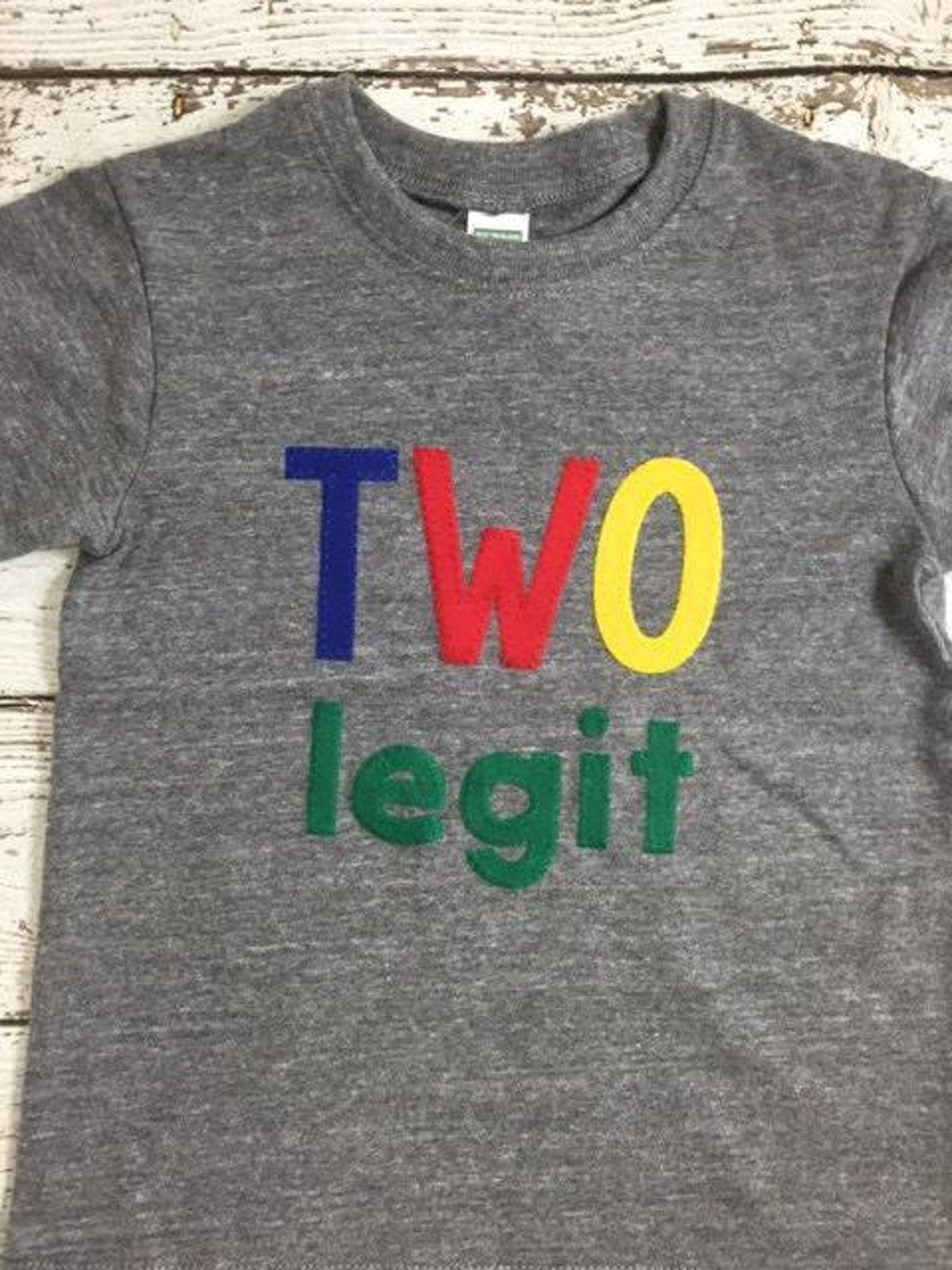 Second Birthday Shirt, TWO Legit, Cool Kid's Shirt, Too Cool for School ...