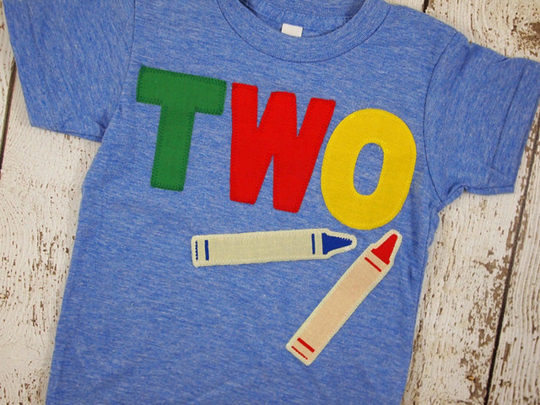 Crayon Shirt Primary Colors Birthday Tee Organic Shirt Blend - Etsy