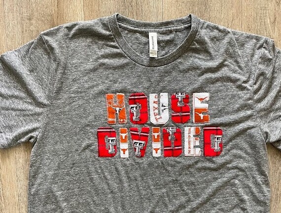 Texas House divided shirts for adults, made to order house divided tees ...
