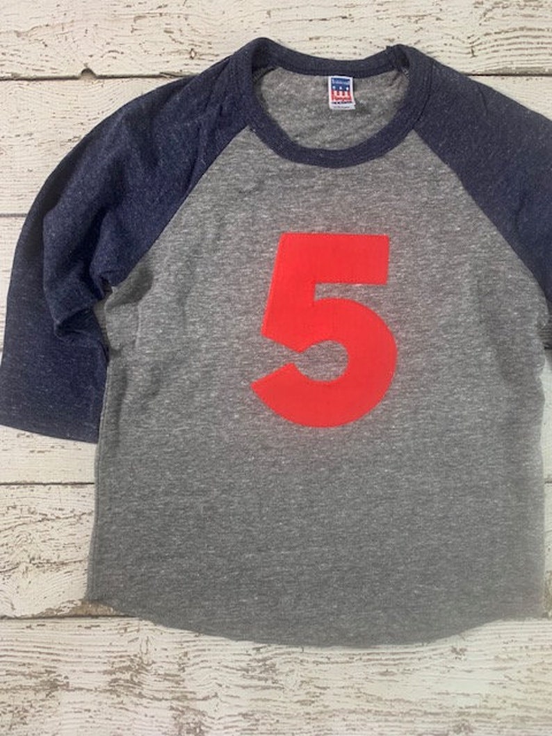 Raglan Birthday Shirt Birthday Number Number Shirt | Etsy