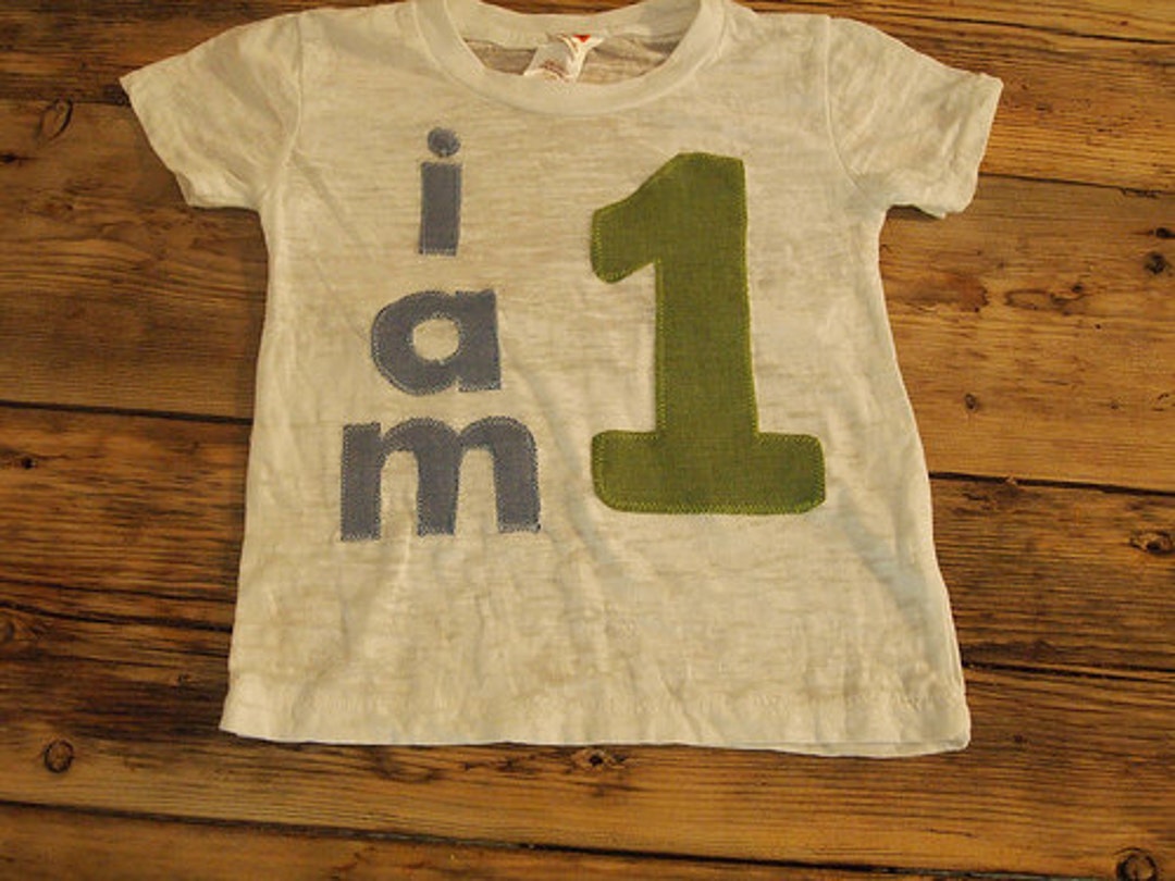 I AM 1 Birthday Tee Organic Shirt Blend Boys Girls Birthday Shirt First ...