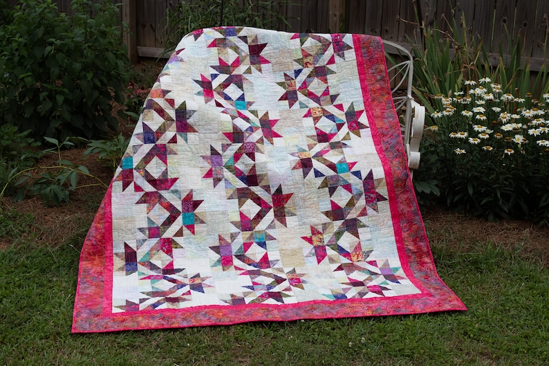 Multi-color Batik Quilt, Quilt for Sale, Hot Pink Batik Quilt - Etsy