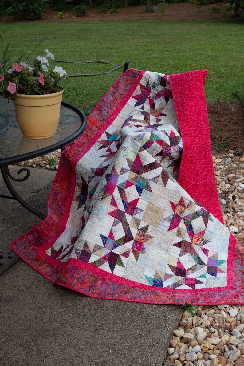 Multi-color Batik Quilt, Quilt for Sale, Hot Pink Batik Quilt - Etsy