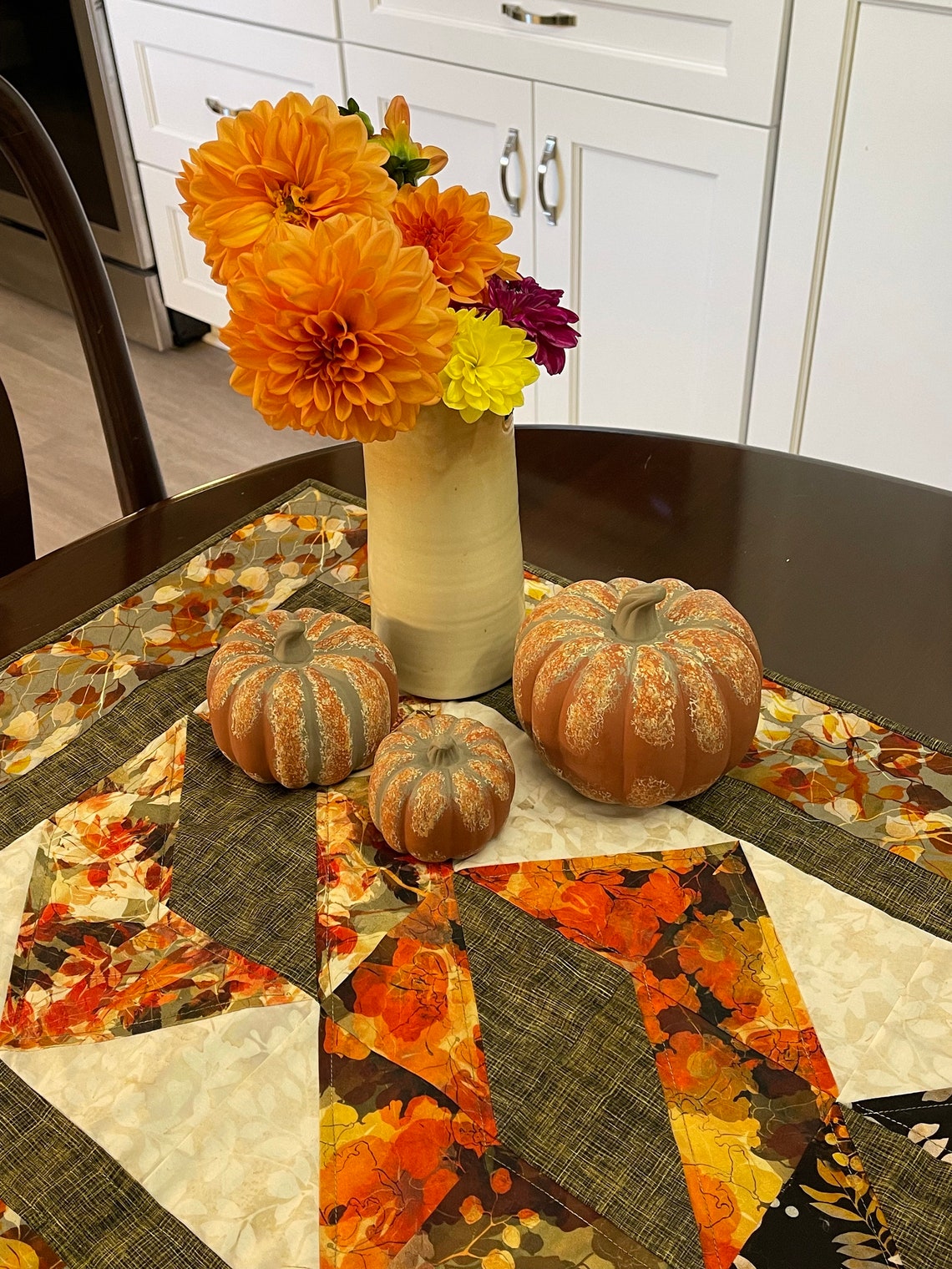 Autumn Table Runner Fall Leaves Table Runner Quilted Table - Etsy