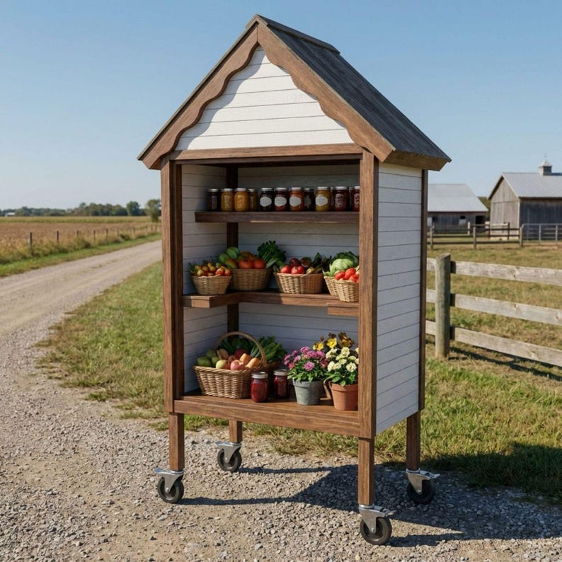 DIY Farmstand Plans Guide Tutorial PDF | Driveway Roadside Veggie ...