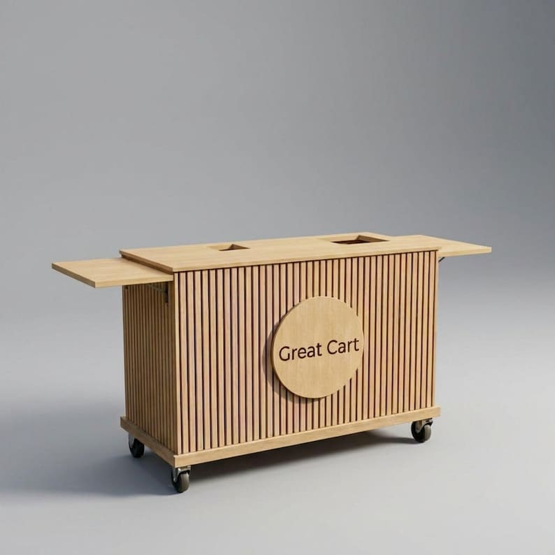 DIY Collapsible Coffee Cart Blueprint Plans PDF | Mobile Espresso Bar ...