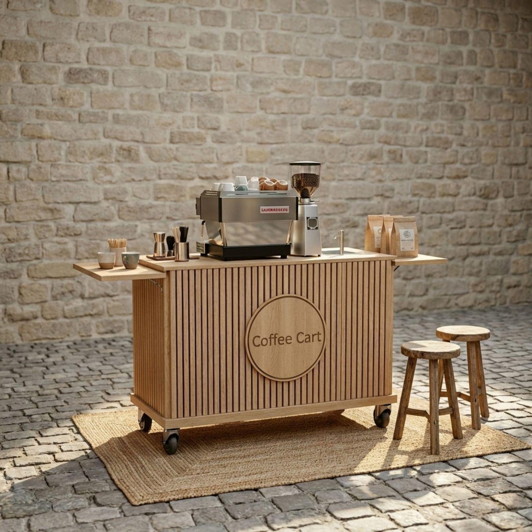 DIY Coffee Cart With Sink Plans PDF | Collapsible Mobile Espresso Bar ...