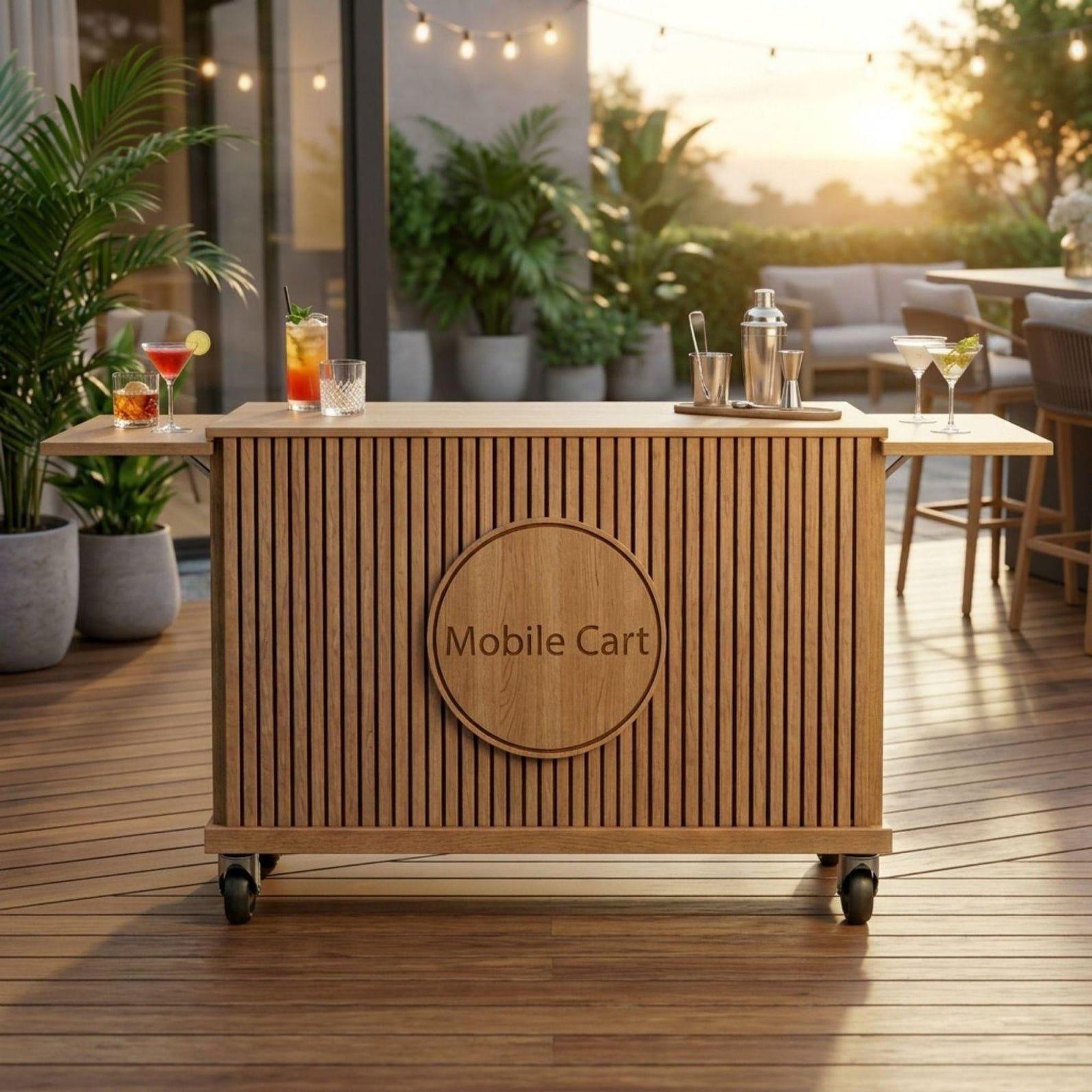 DIY Mobile Bar Cart Plans PDF | Foldable Event Bar Blueprint ...