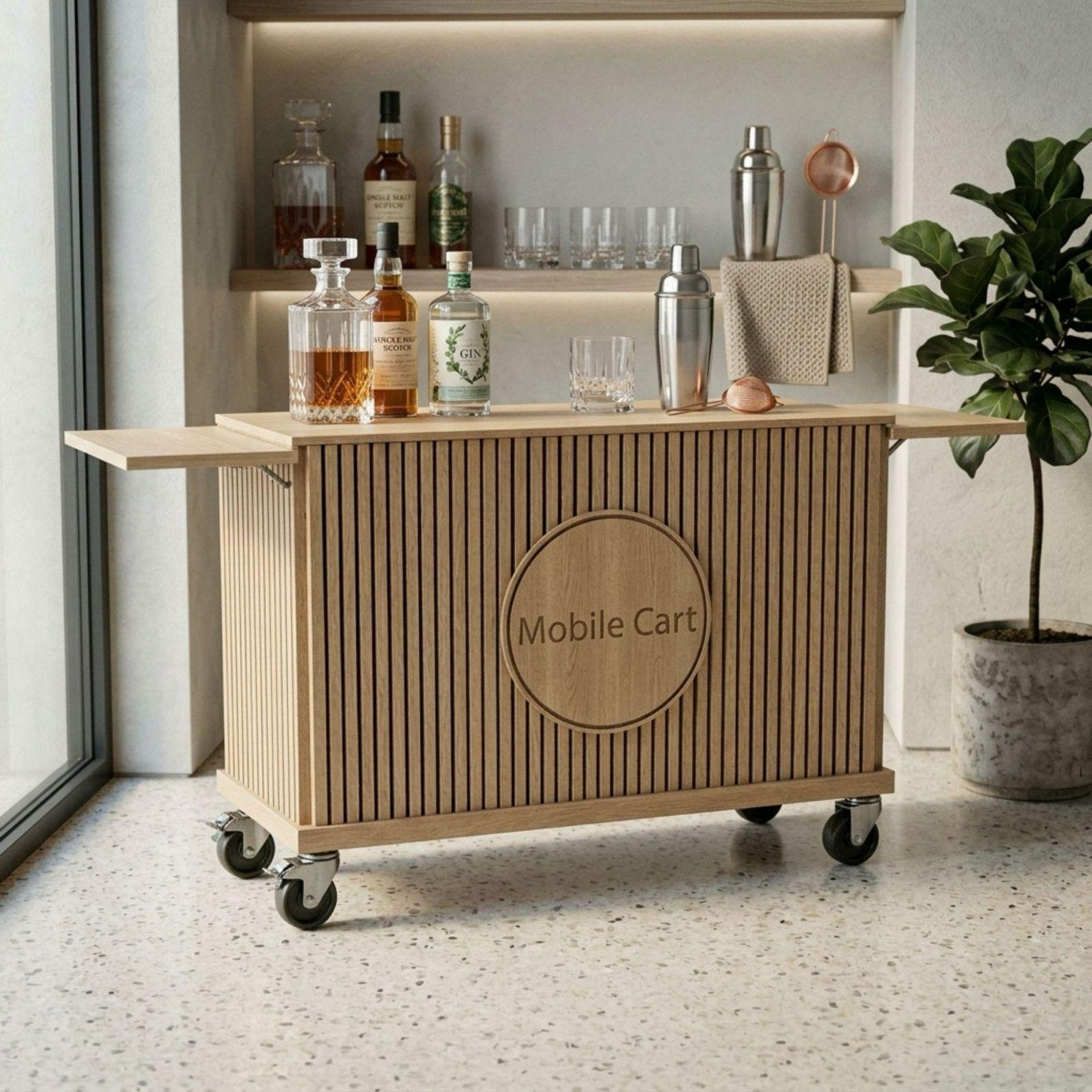 DIY Mobile Bar Cart Plans PDF | Foldable Event Bar Blueprint ...