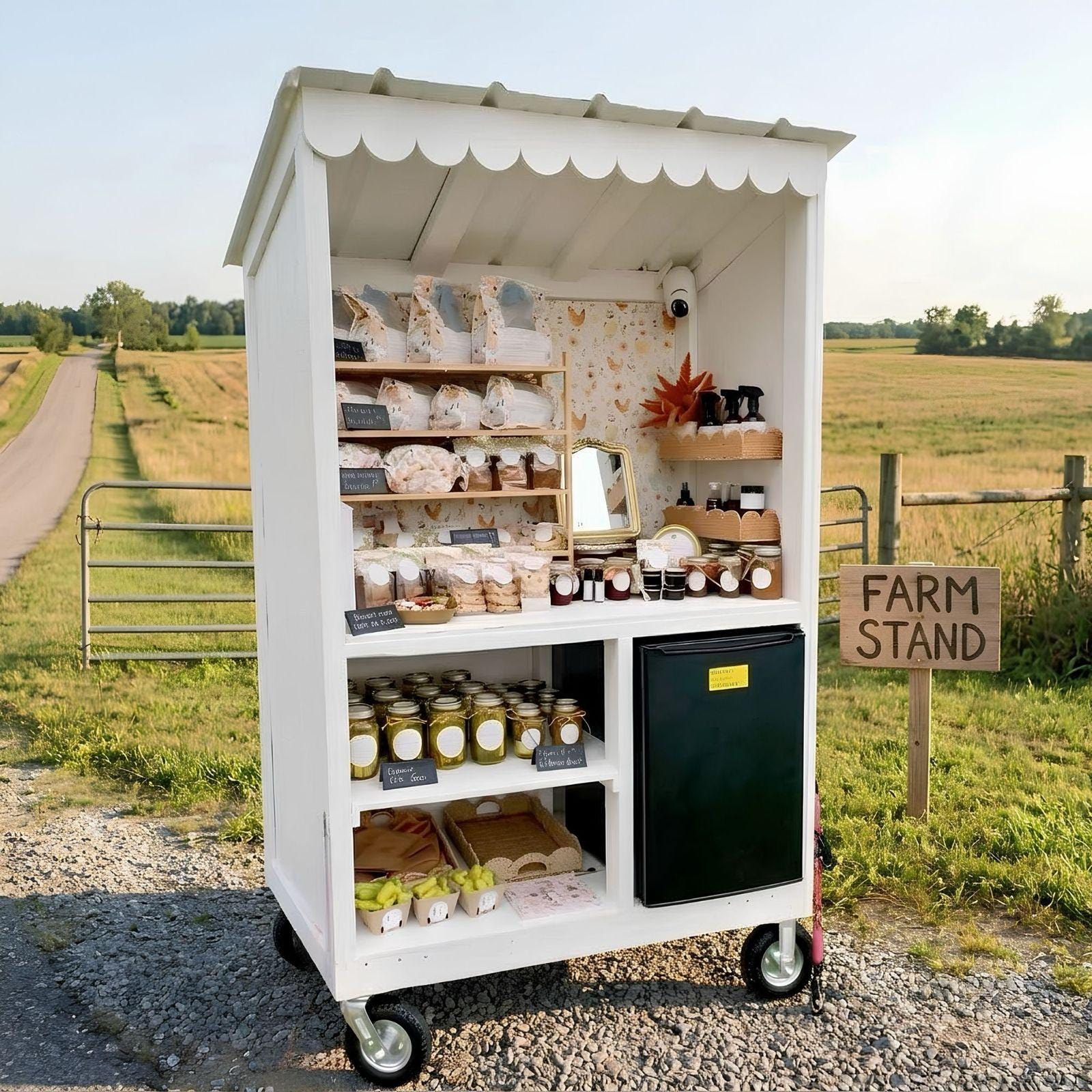 DIY Farm Stand Plans With Mini Fridge Pdf | Mobile Produce Stand PDF ...