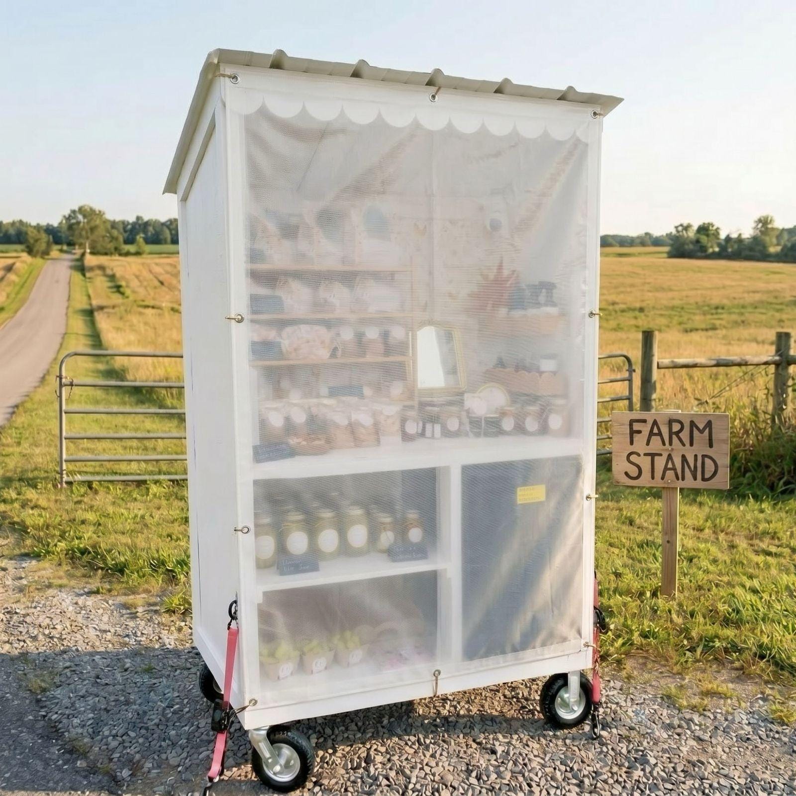 DIY Farm Stand Plans With Mini Fridge Pdf | Mobile Produce Stand PDF ...
