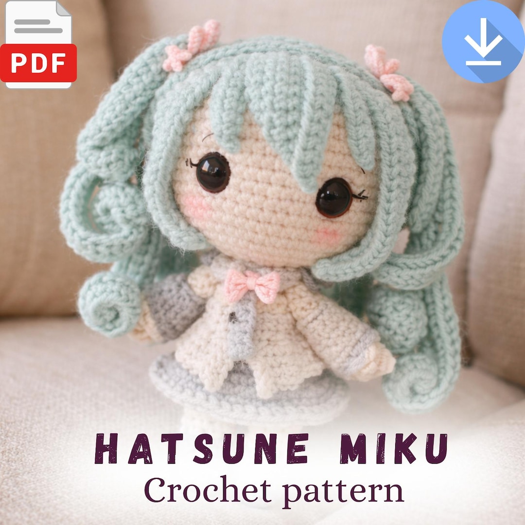 Anime Crochet Pattern Hatsune Miku, Amigurumi Beginners Friendly ...