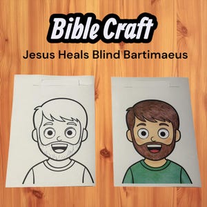 Jesus Heals Blind Bartimaeus Bible Craft – Sunday School Activity ...