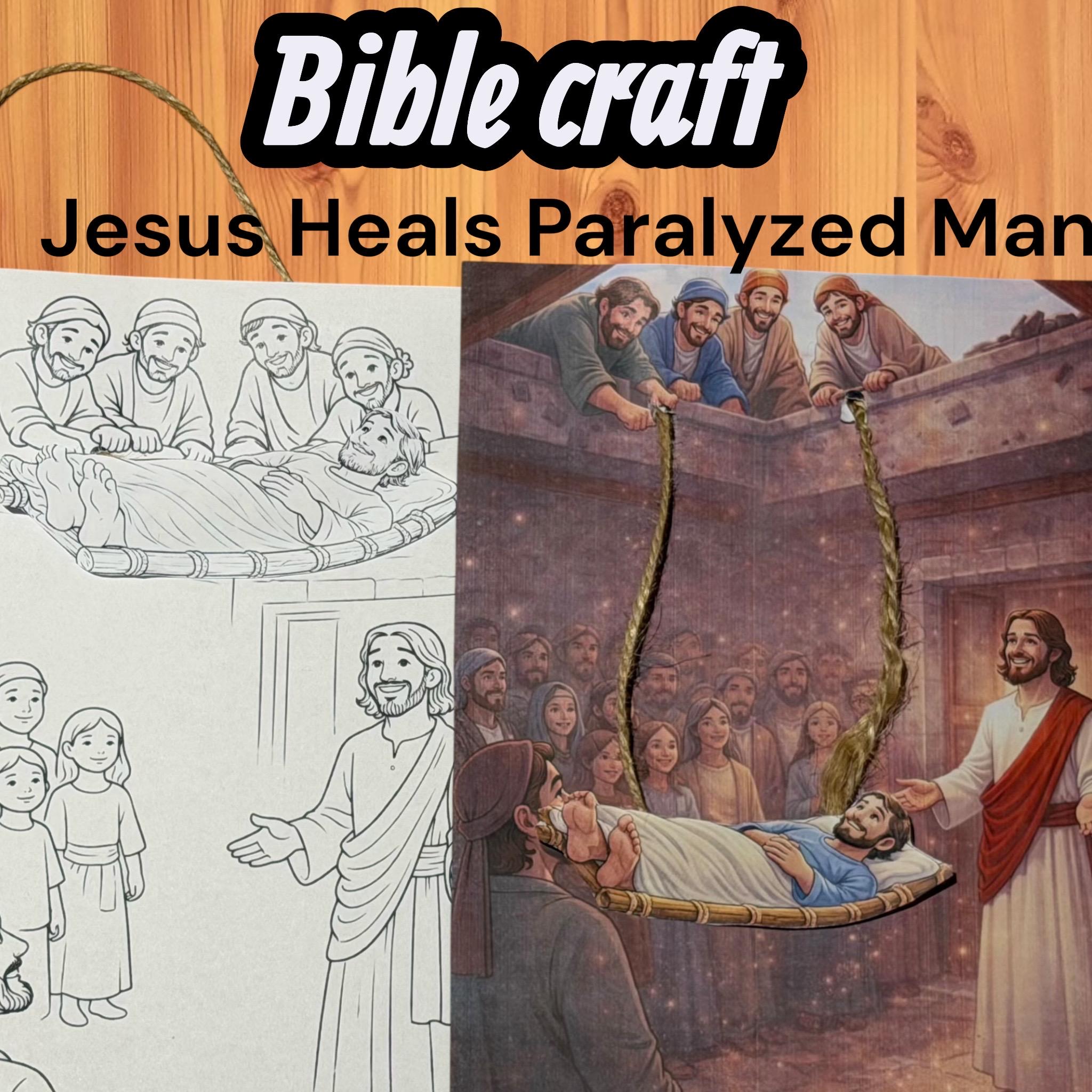 Jesus Heals Paralyzed Man Bible Craft | Sunday School Activity (PDF and ...