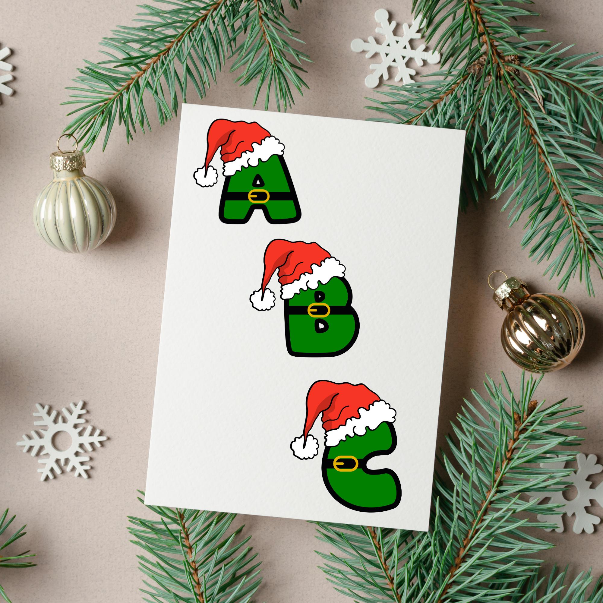 Christmas Alphabet SVG Bundle, Santa Hat Letters (digital Download) - Etsy