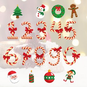 Candy Cane Christmas Alphabet PNG Bundle – Peppermint Letters Clipart ...
