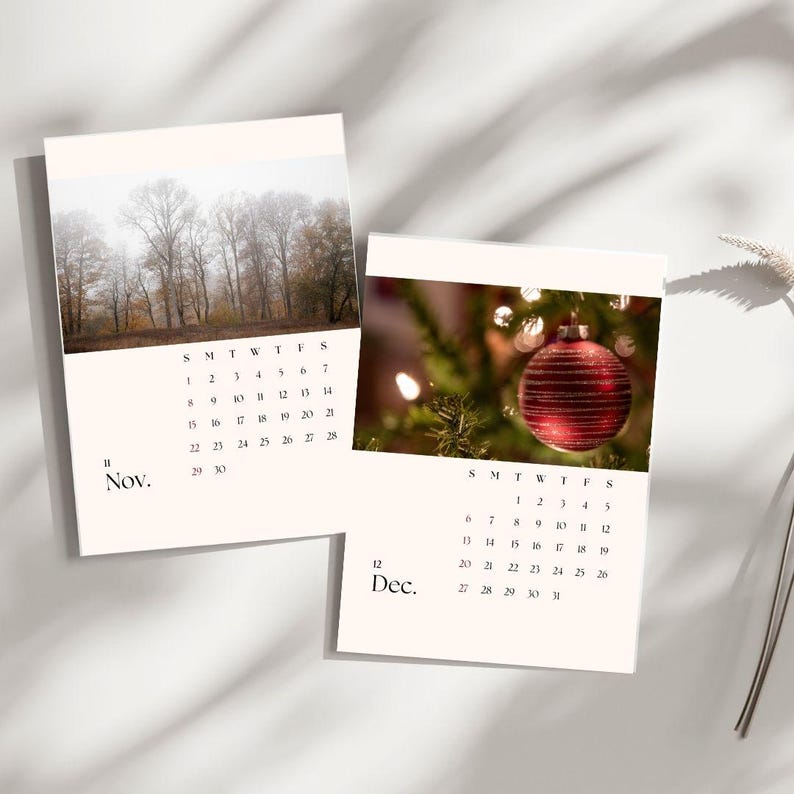 2026 Photo Calendar Template | Custom Photo Calendar | Mini Magnetic ...