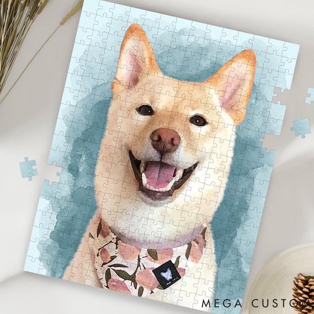 Custom Pet Puzzles Using Your Pet Photo Dog Jigsaw Canine Puzzle Best ...