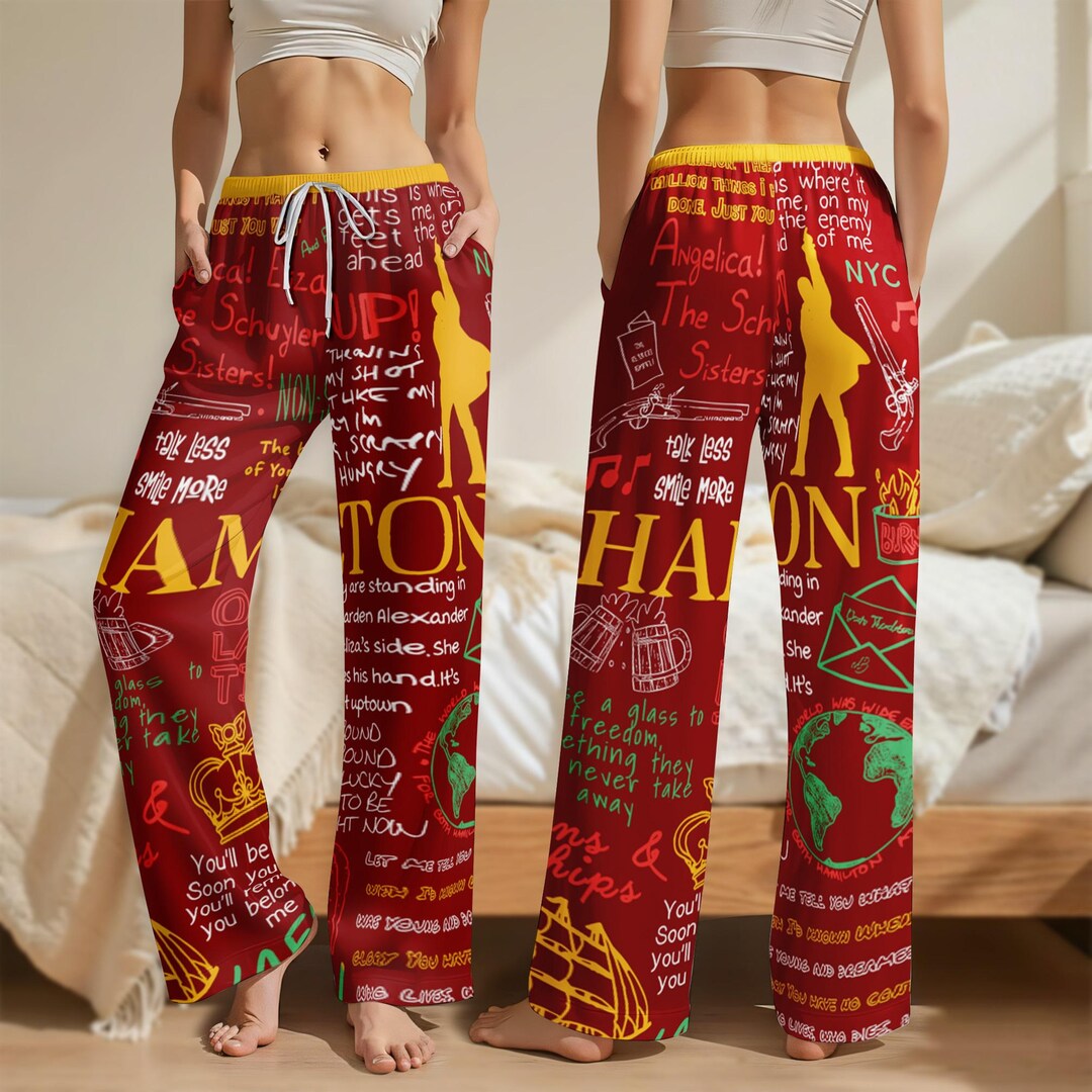 Hamilton Musical Pajama Pants - Broadway the Musical Inspired Homewear ...