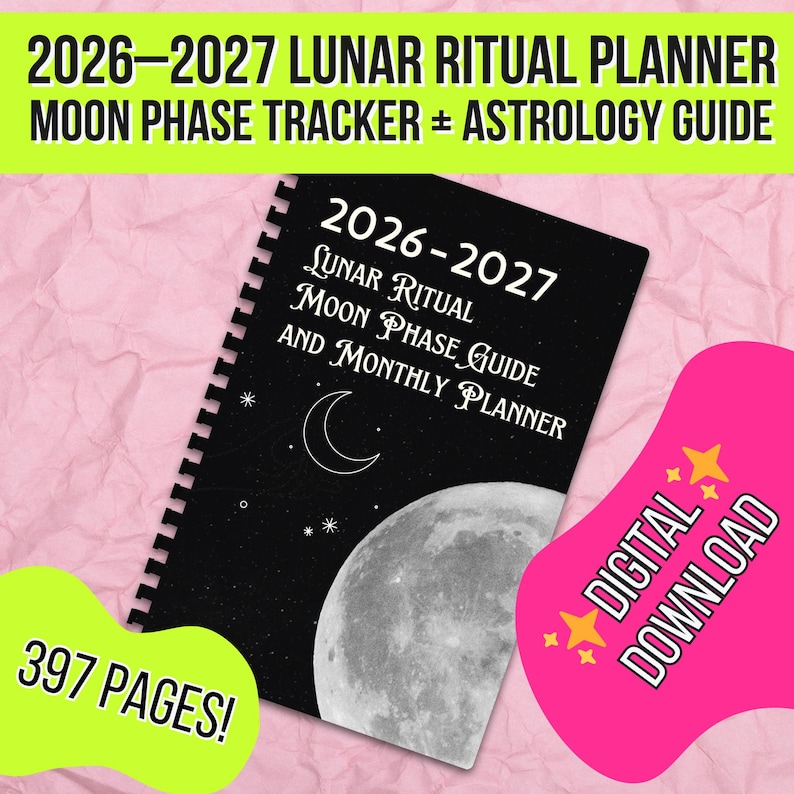2026-2027 Lunar Ritual Planner | Moon Phase Tracker Printable | Witchy ...
