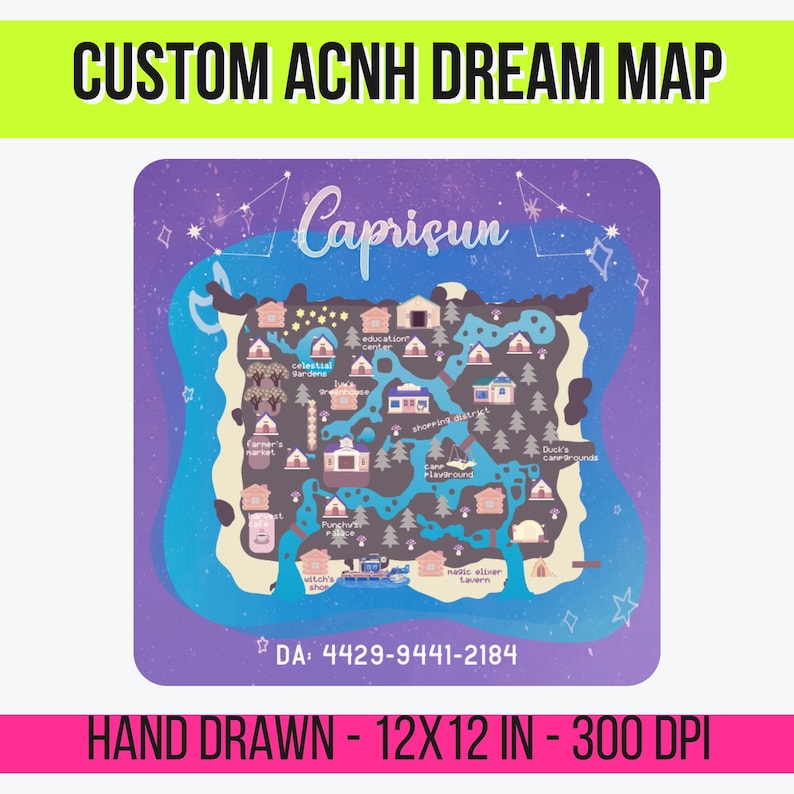 Custom ACNH Island Dream Map - Diagram of Your FINISHED Island ...
