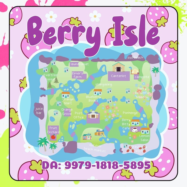 Custom ACNH Island Dream Map - Diagram of Your FINISHED Island ...