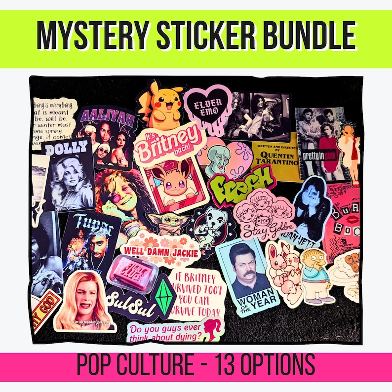Pop Culture Mystery Sticker Pack | Movies, TV, Music, Gaming ...