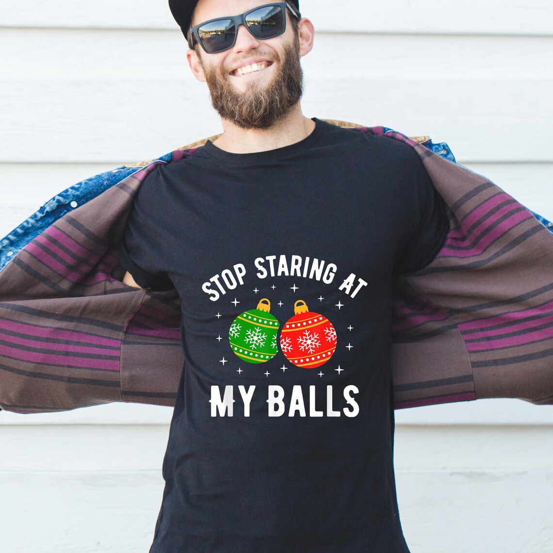 Stop Staring at My Balls Funny Dirty Christmas PNG, Adult Humor Holiday ...